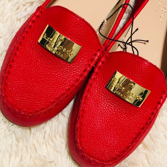 kate spade | Shoes | Kate Spade Corrie Pebble Leather Loafers Flats ...